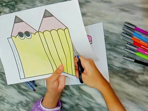 All About Me Pencil Name Craft First Day Activity Back to School ...