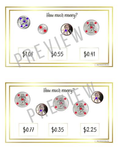 Touch Dot Coin Addition Task Card by Differentiated Education | TPT