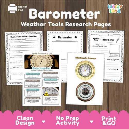 Barometer Weather Tool Research Project | Air Pressure Science ...
