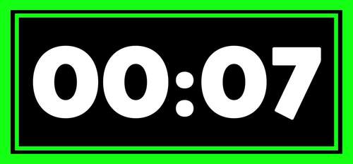 18 Neon Black Visual Countdown Timer Meeting Brain Break Transition ...