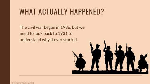 Spanish Civil War: PowerPoint Presentation (in English) by Sail Through ...