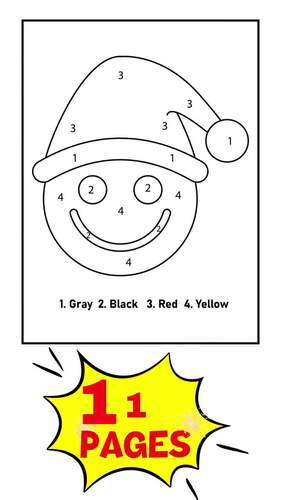 Christmas Color by Number + ABC Alphabet and Numbers Tracing Practice ...