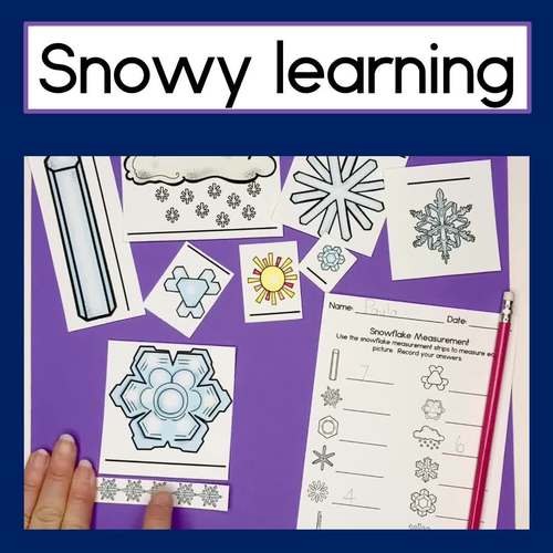 Snowflake STEM Snow Art Science Graphing Measurement Symmetry Reading ...
