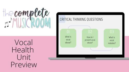 Vocal Health Unit (PowerPoint) by The Complete Music Room | TPT