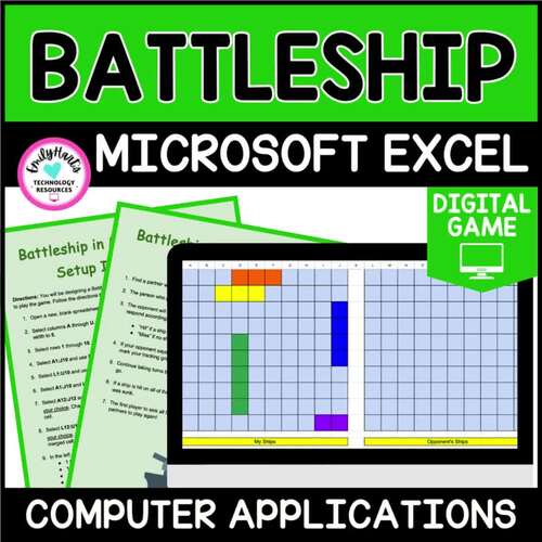 MICROSOFT EXCEL: BATTLESHIP DIGITAL GAME Using Excel Spreadsheet Activity