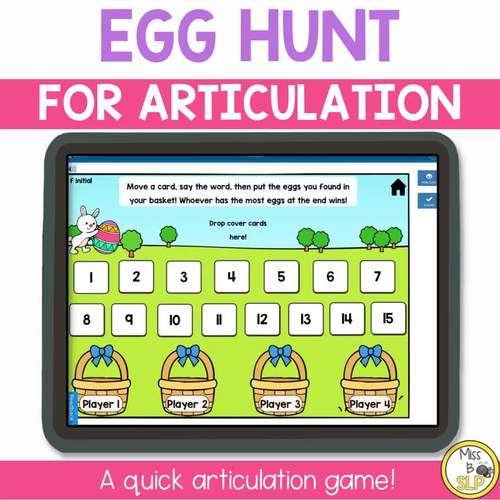 Speedy Speech Quick Articulation Game - Easter - Digital Boom Cards