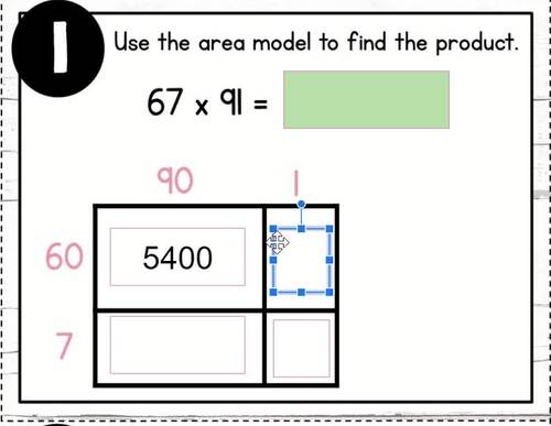 2-by-2-Digit Area Model Multiplication Task Cards - 4th Grade Math Activity