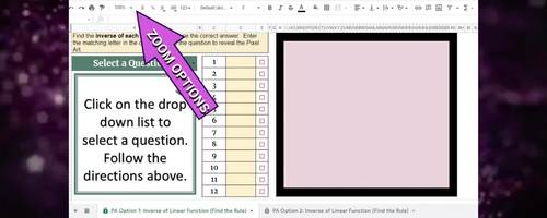 PIXEL ART (TC): Inverse of Linear Functions (Find the Rule) | TPT