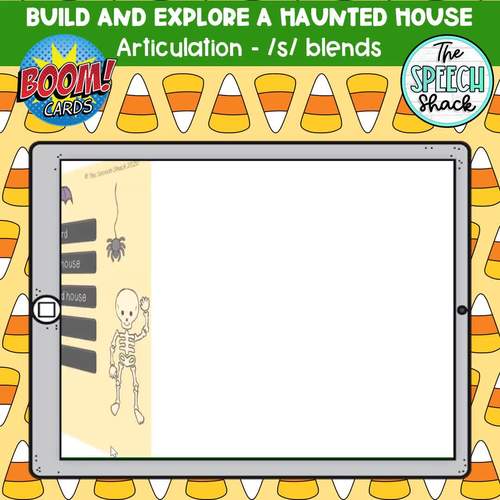 Halloween Haunted House articulation BOOM Cards™ /s/ blends | TPT