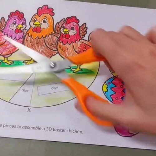3D Easter Chicken & Egg Craft | Color, Design & Build Easter Activity ...