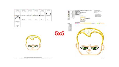 The Boss Baby Applique Embroidery Design - Instant Download by Aneta H
