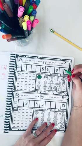 Kindergarten Summer Workbook | Summer Slump Math | First Grade Morning Work