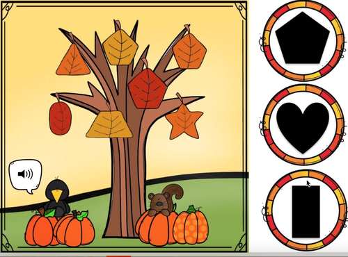 Boom Cards Fall Shapes by Della Larsen's Class | TPT