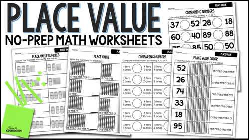 Place Value Base Ten Math Worksheets for First Grade | TPT