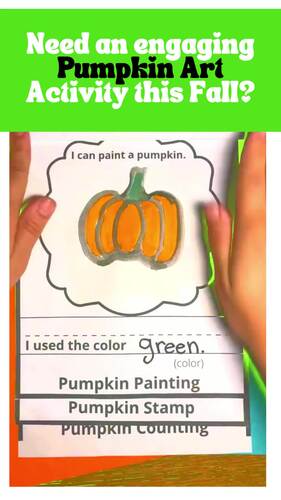 Pumpkin Art Flip Book & Writing Activity by Lovely Little Achievers