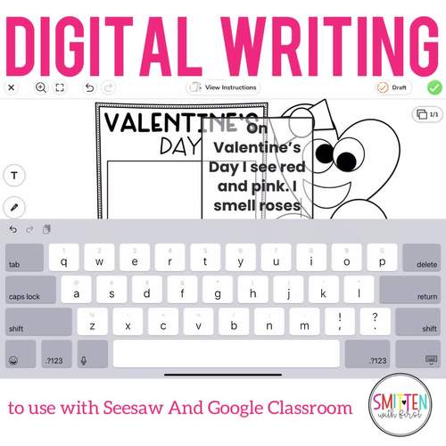 Digital February Writing for Google Classroom™ & Seesaw™ Distance Learning