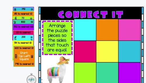 Rounding to the Nearest 10 and 100 Digital Choice Board | Distance Learning