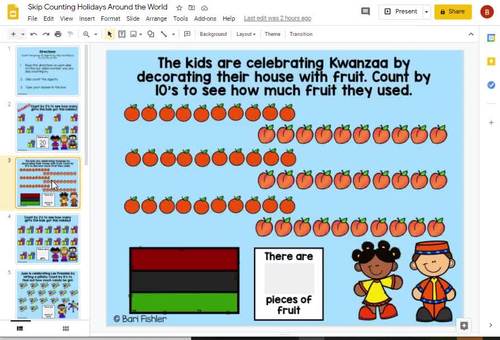 Skip Counting: Holidays Around the World [for Google Slides™] by Miss Fish