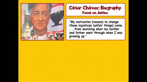 Cesar Chavez Biography with Audio Narration Grades 3 - 6 | TPT