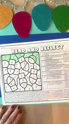 Christmas Color by Code Math Grammar Reading Coloring Pages December ...