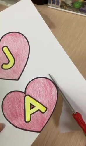 Heart-Themed Valentine Name Craft | Spelling and Word Activity by ...