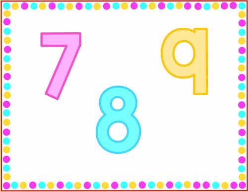 Printable Boho Bright Skip Counting Wall Display, Classroom Large Numbers