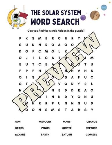 Kindergarten Science: Word Search | TPT