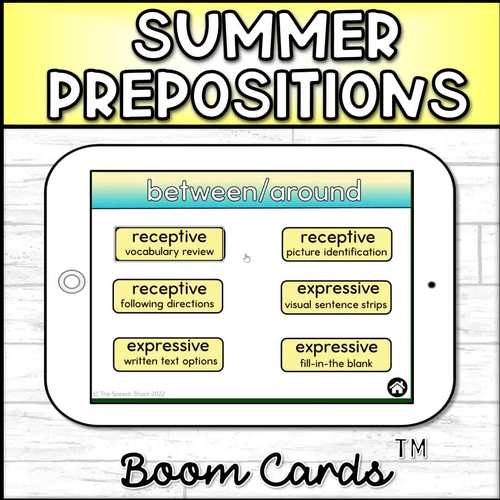 Summer Prepositions BOOM Cards™ Bundle by The Speech Shack | TPT