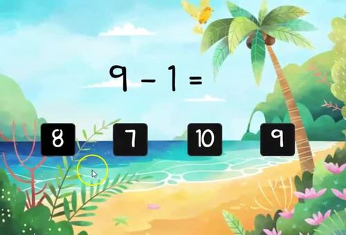 BOOM Subtraction Facts 100 Cards Beach Turtle Flamingo Scenes by Smart ...