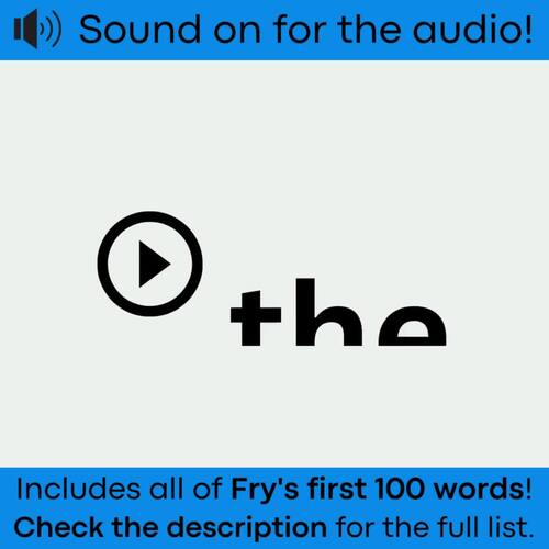 Fry's 1st 100 Sight Words High Frequency Commercial Use - Individual ...