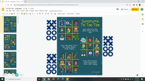 No Prep Google Slides™ | Language Tic Tac Toe | Speech Therapy | TpT