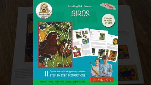 Birds Art Lessons, 11 Projects, Middle & Senior School | TPT