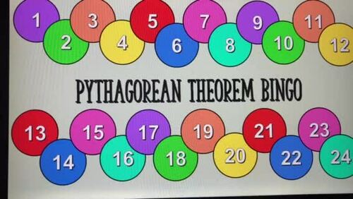 Pythagorean Theorem (and it's converse) BINGO by The Engaging Math Teacher