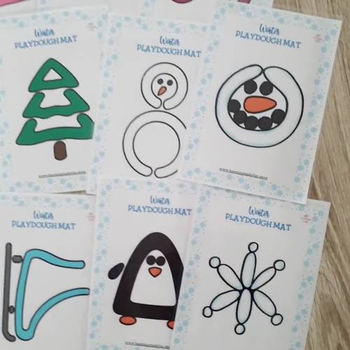 Winter Play Dough Mats Play Doh Toddler Activities Winter Preschool Centers