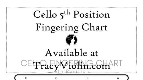 Ultimate Cello Fingering Chart - 5th Position by Tracy Violin | TPT