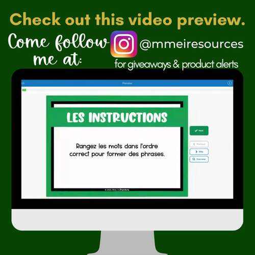 French Sentence Writing | Les phrases en français | BOOM Cards | TPT