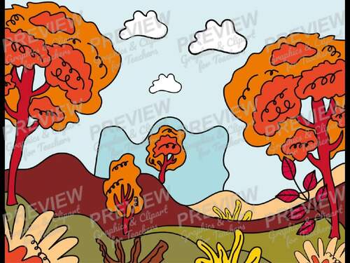 Fall Autumn Backgrounds Set for Bulletin Board PPT Games {Clipart for ...