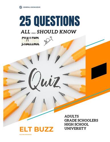 25 question general knowledge quiz