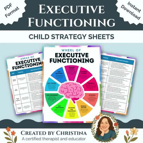 Executive Functioning Strategy Sheets for Kids | ADHD Reference Pages ...