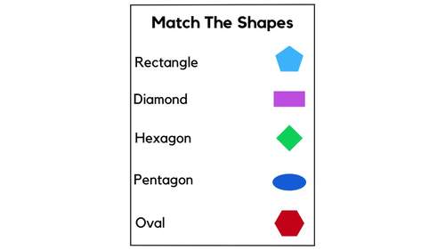 MATCH THE SHAPES WORKSHEET / MATCH THE SHAPES PDF by TeacherTrail Treasures