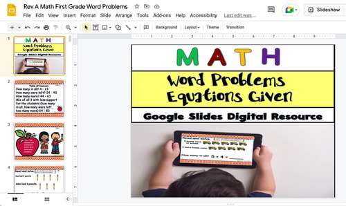 First Grade Word Problems Addition and Subtraction Within 20 - Google ...