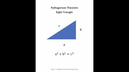 Pythagorean Coloring Activity by Algebra Beagle | TPT