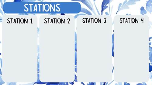 Blue Morning Meeting Slide Templates l Blue Decor l Blue Classroom Theme