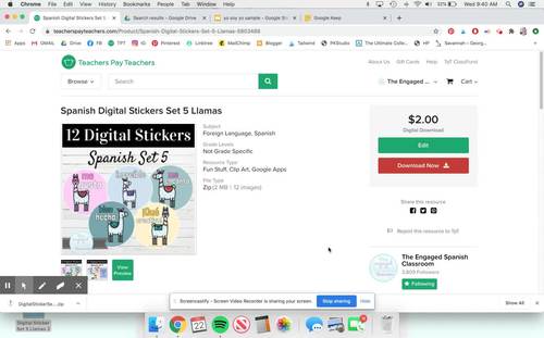 Spanish Digital Sticker Bundle #1 76 Stickers by The Engaged Spanish ...