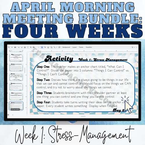 No-Prep SEL Morning Meeting Slides, SEL April No-Prep Morning Meeting ...