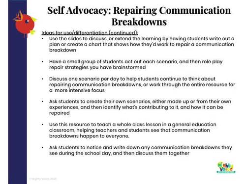 Self Advocacy Communication Repair Strategies for Deaf/HOH | TPT