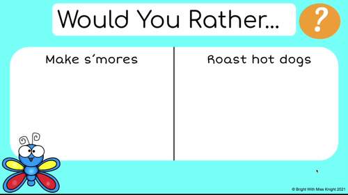 Would You Rather Virtual Game Bundle by Bright with Miss Knight | TPT