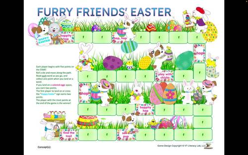 Editable Phonics Game and Roll & Read Templates | Easter Theme | Furry ...