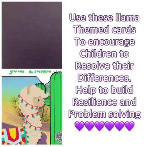 Llama posters for behavior and problem solving by Oceanview Resources