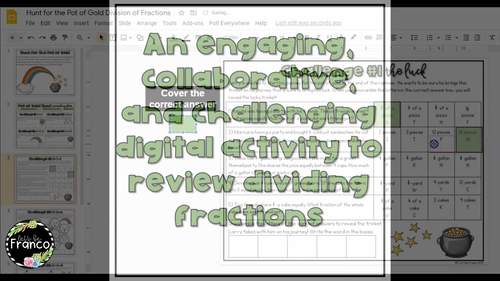 Hunt for the Pot of Gold Escape Division of Fractions Challenge | TPT